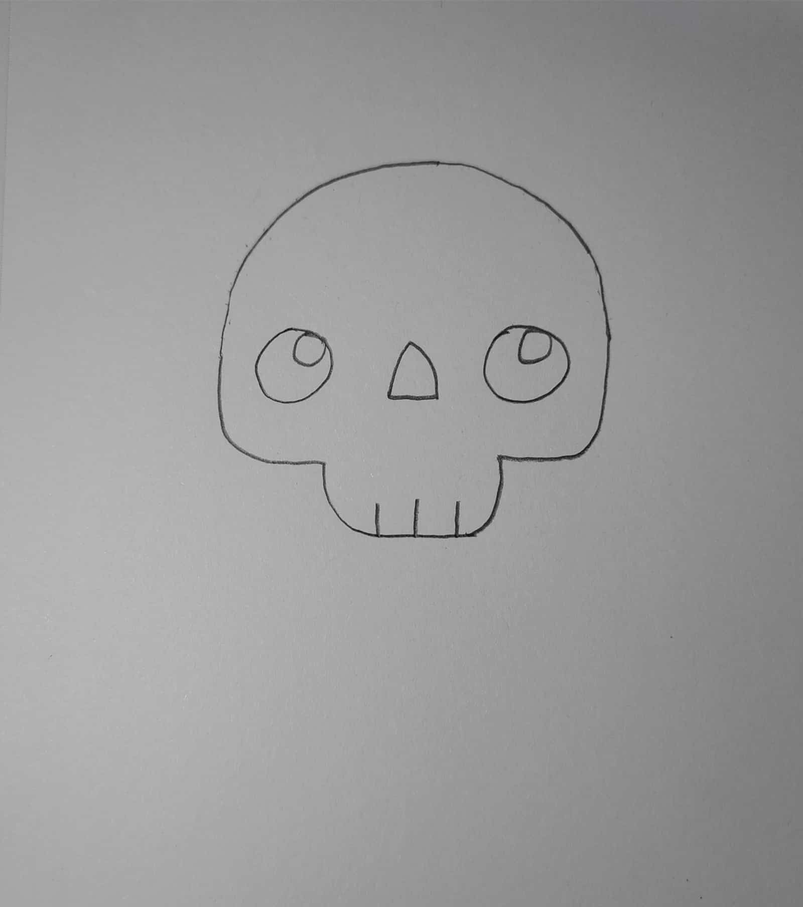 How To Draw A Skeleton Cute For Halloween